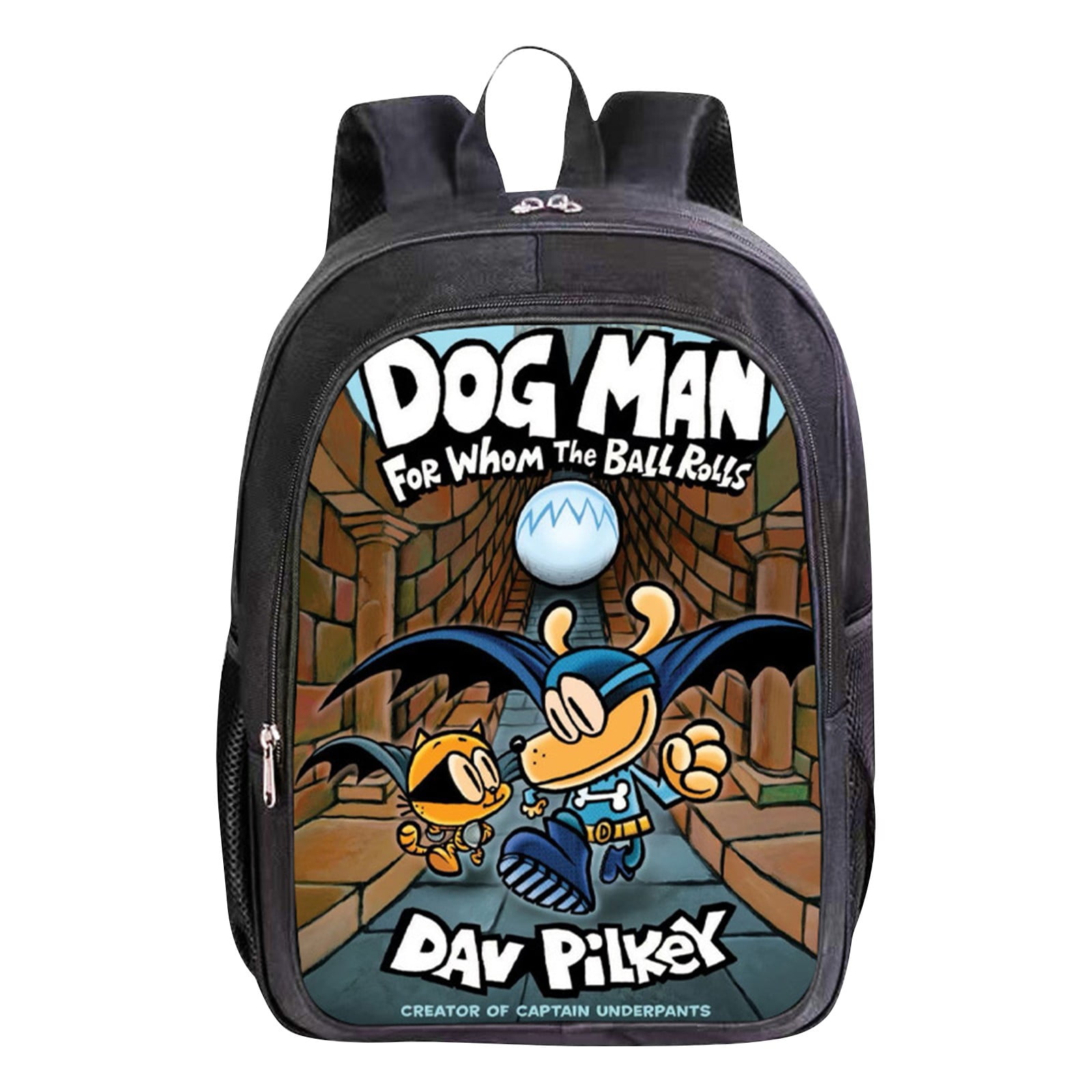 Dog Man Theme Backpacks for School, Dog Man Schoolbag, Dog Man Printed ...
