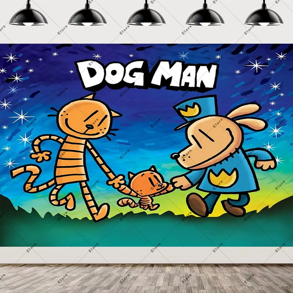 Dog Man Theme Party Supplies Backdrop Dog Man Birthday Party ...