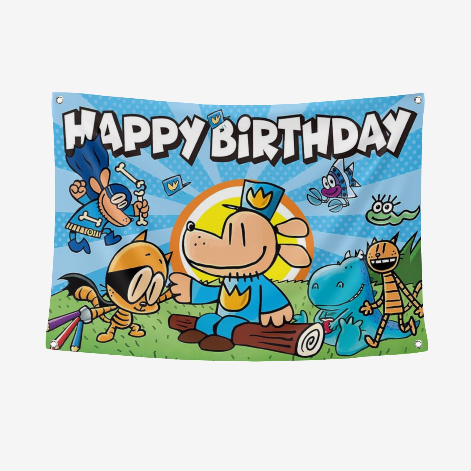 Dog Man Theme Party Supplies Banner Background Backdrop 3.28*4.92FT/100 ...