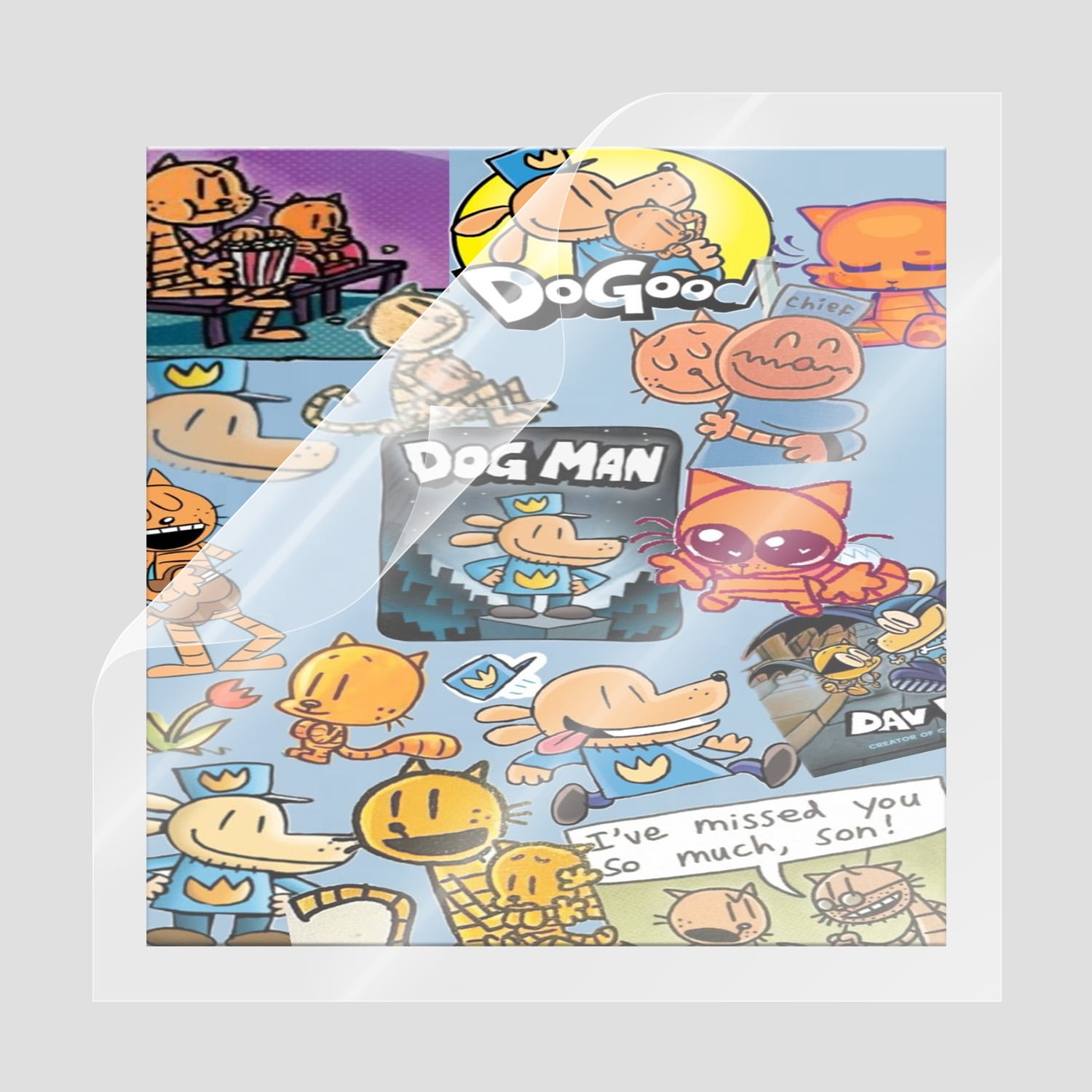 Dog Man Transparent Waterproof Sticker Personalized Decals Text Name ...