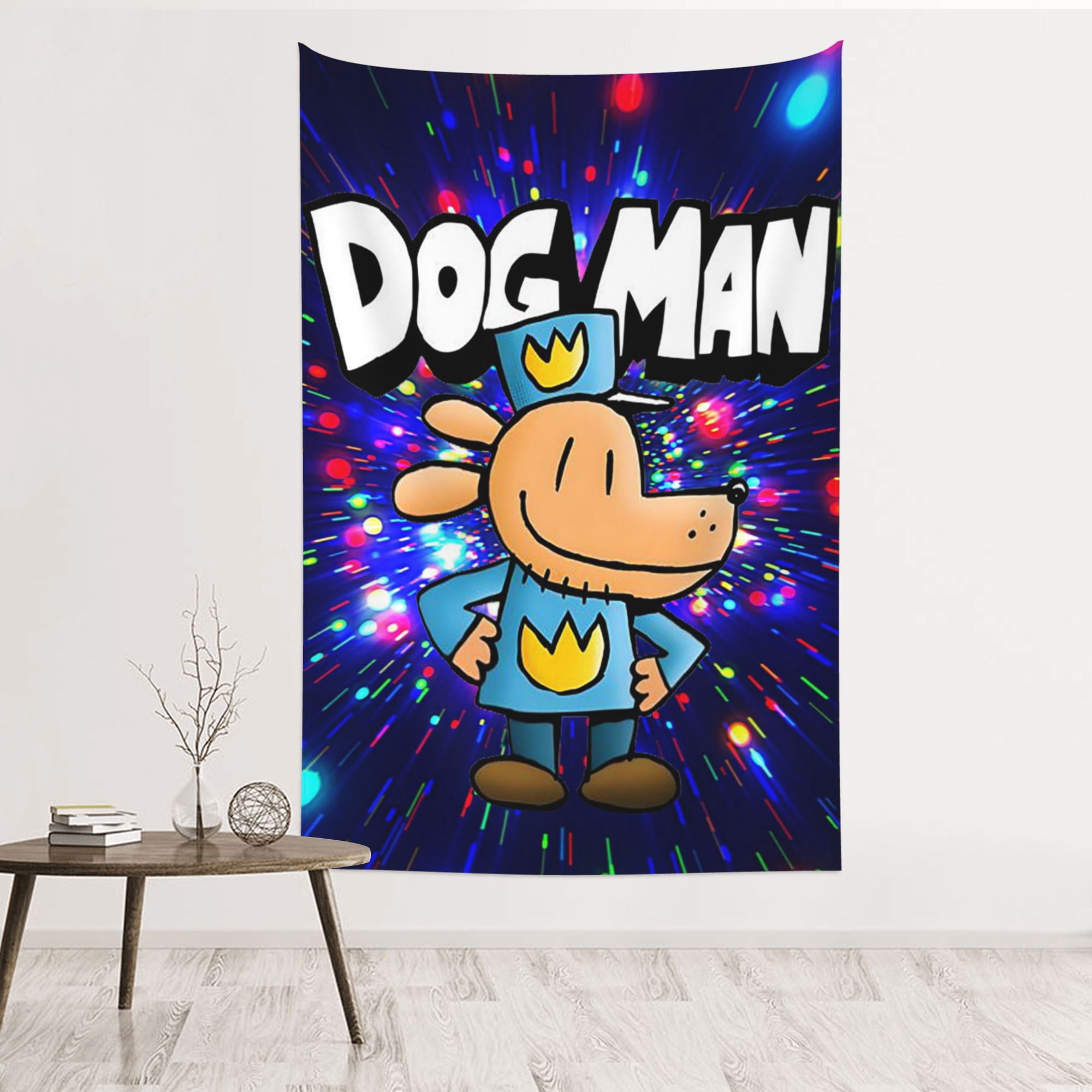 Dog Man Wall Tapestry Poster for Bedroom Aesthetics Room Decor Flag ...
