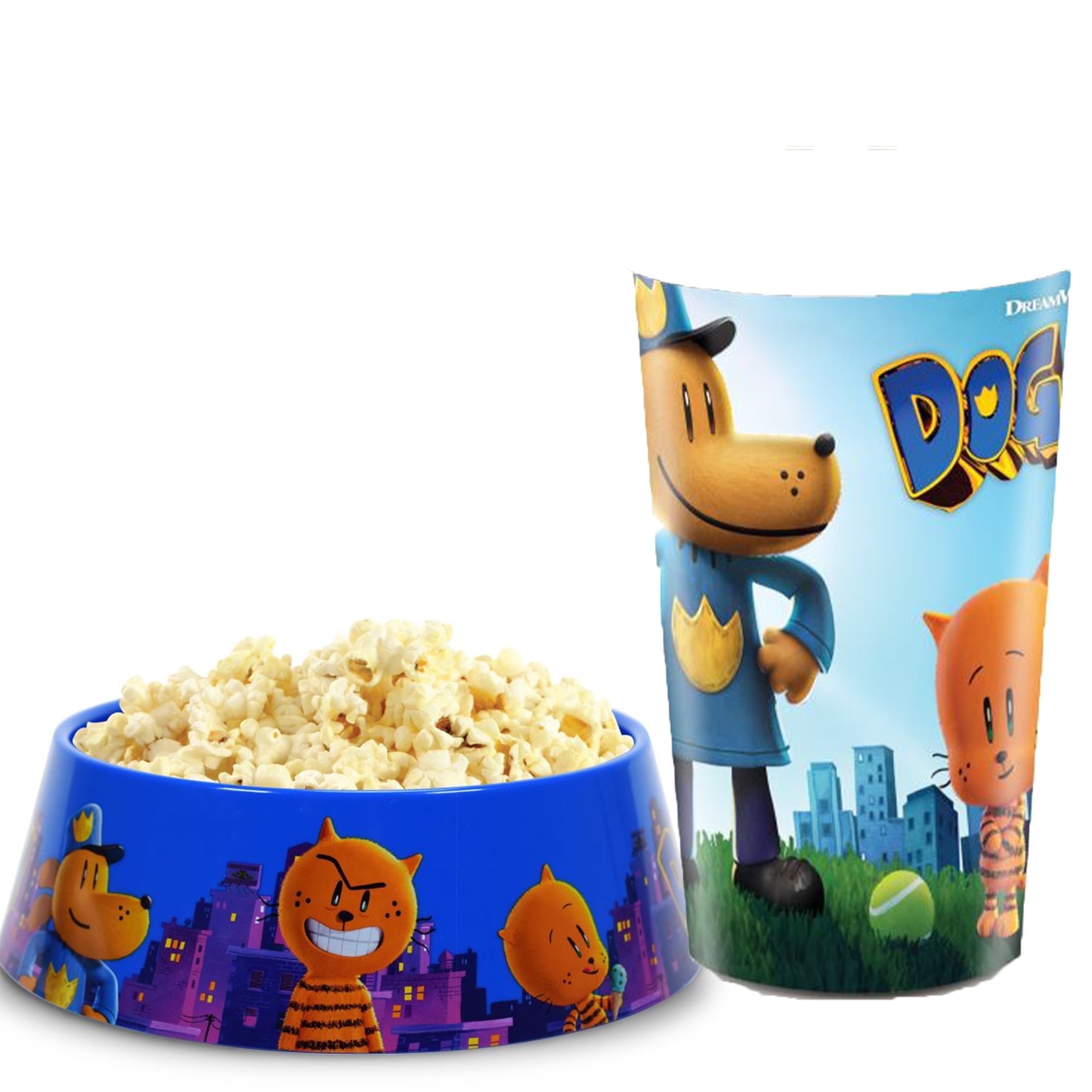 Dog Man the Movie Reusable Plastic Popcorn Bucket & CUP - Walmart.com