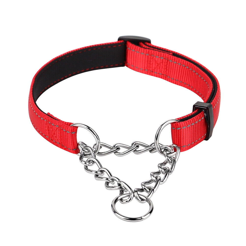 Dog Martingale Collar Reflective Nylon Chain Choke Large Dogs Training ...