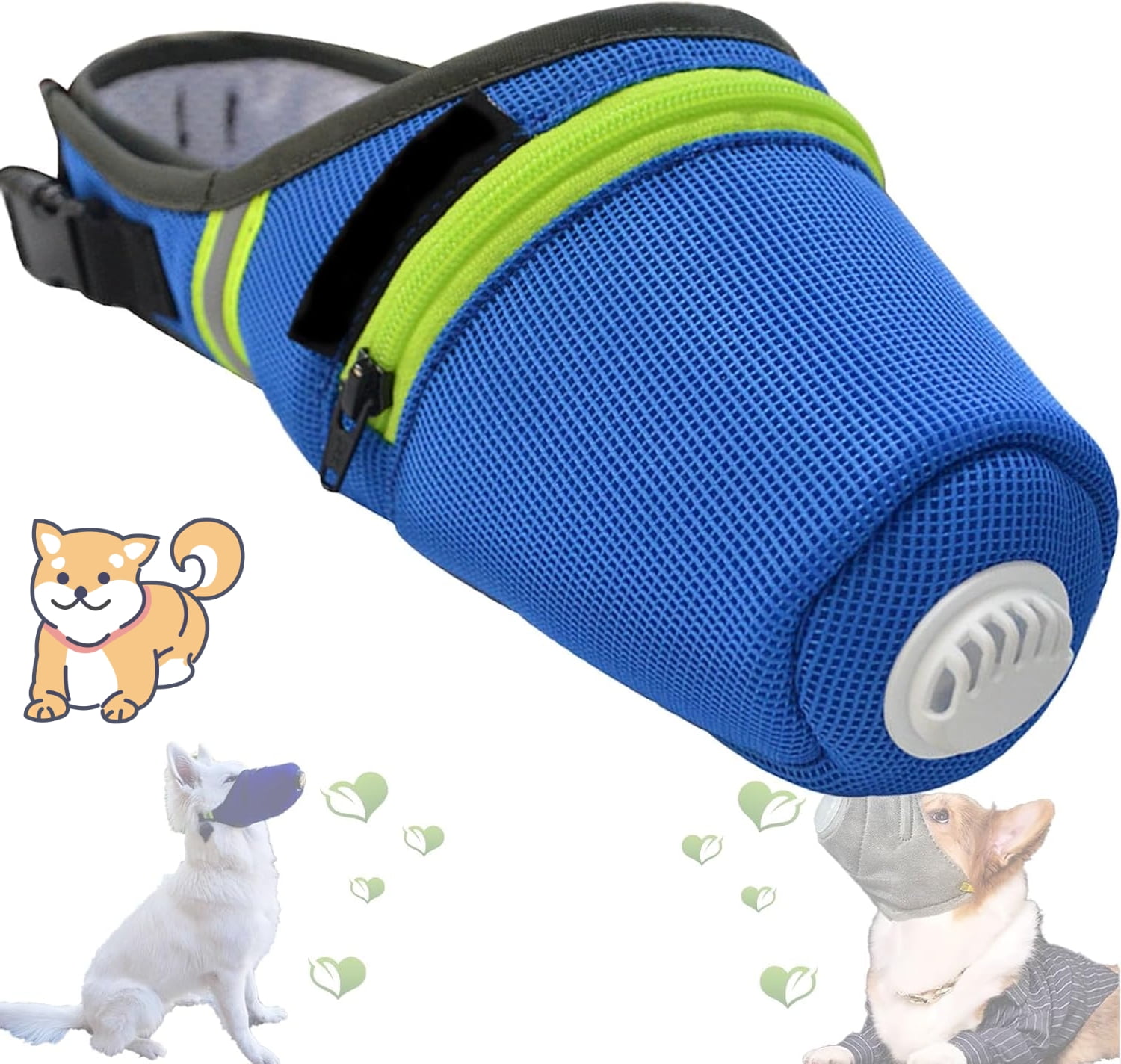 Dog Mask, Reusable Breathable Air Filter Mask, Adjustable Pet Gas Face ...