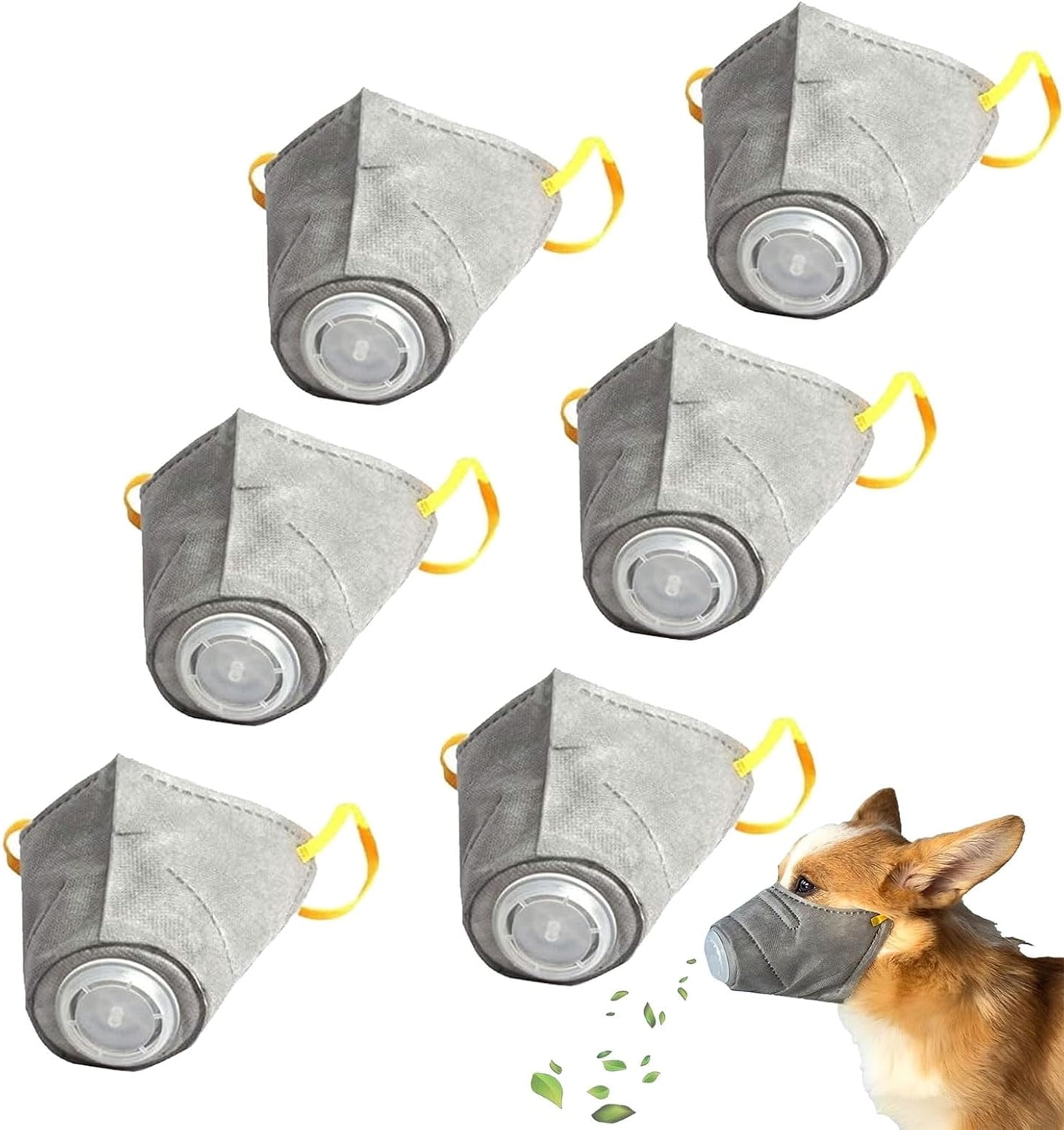 Dog Mask, Reusable Breathable Dog Air Filter Mask, Adjustable Dog Gas ...