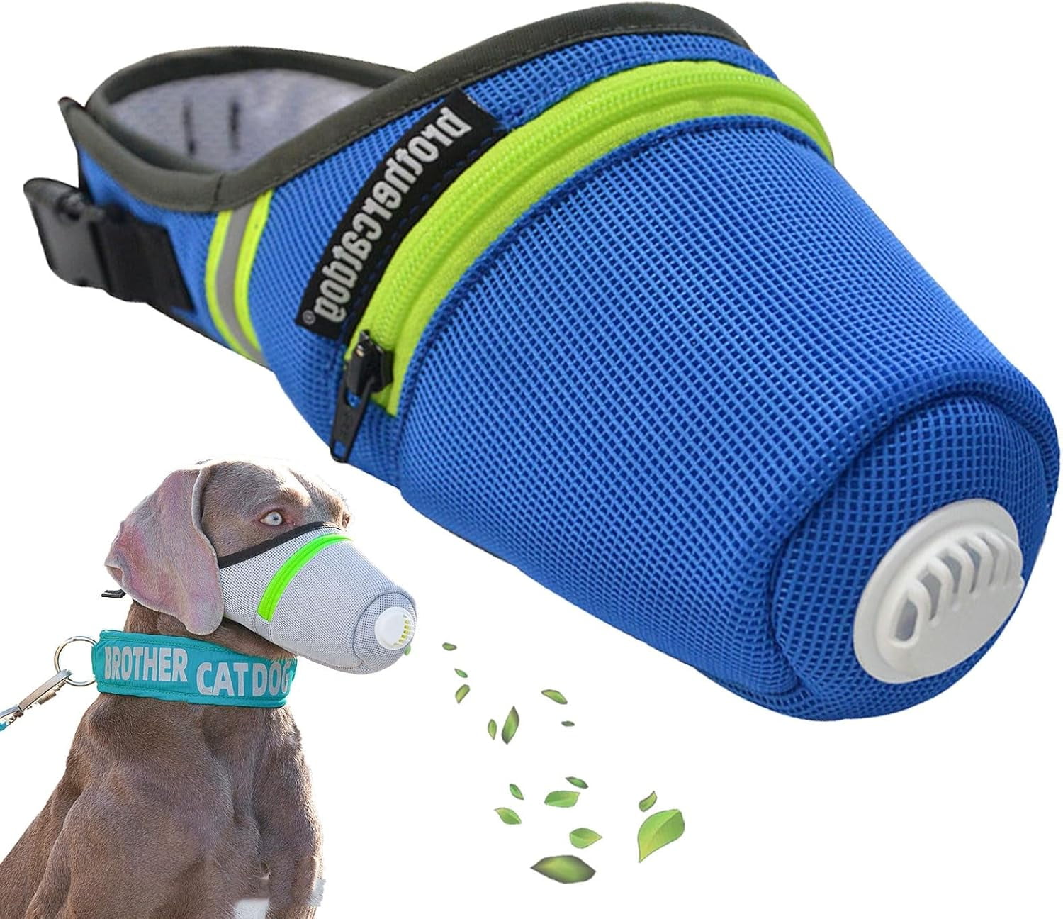 Dog Mask, Reusable Breathable Dog Air Filter Mask, Adjustable Dog Gas ...