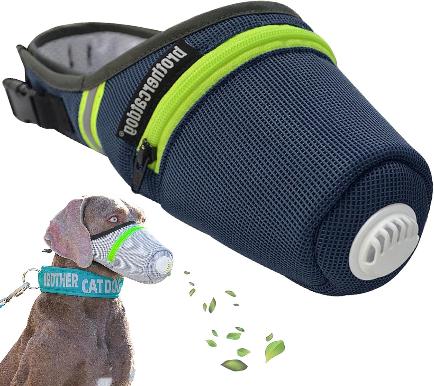 Dog Mask, Reusable Breathable Dog Air Filter Mask, Adjustable Dog Gas ...