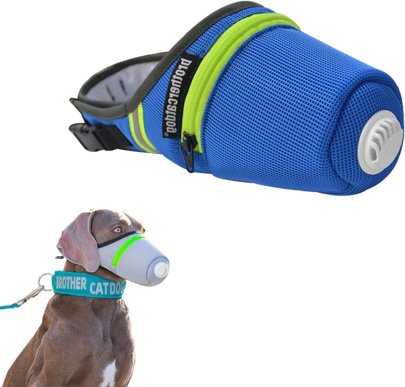 Dog Mask, Reusable Breathable Dog Air Filter Mask,Adjustable Gas Face ...