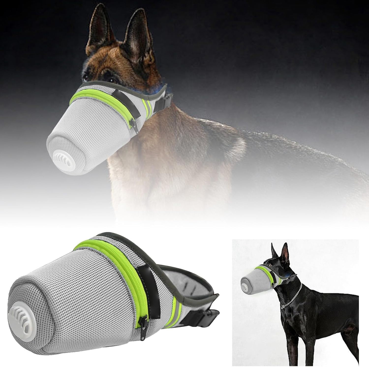 Dog Mask, Reusable Breathable Dogs Air Filter Masks, Adjustable Gas ...