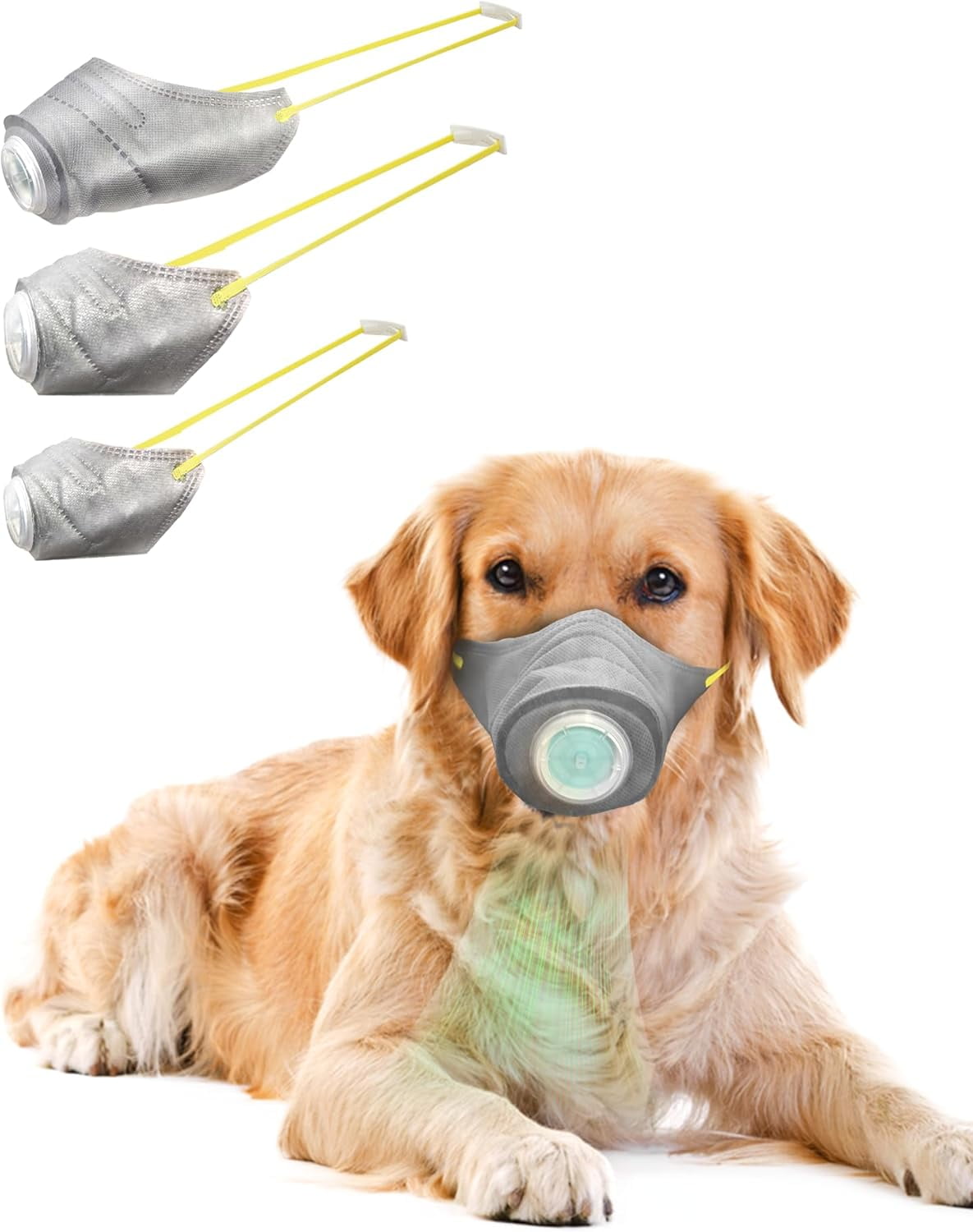 Dog Mask for Small Medium Large Dogs – Dog Respirator Mask Breathable ...