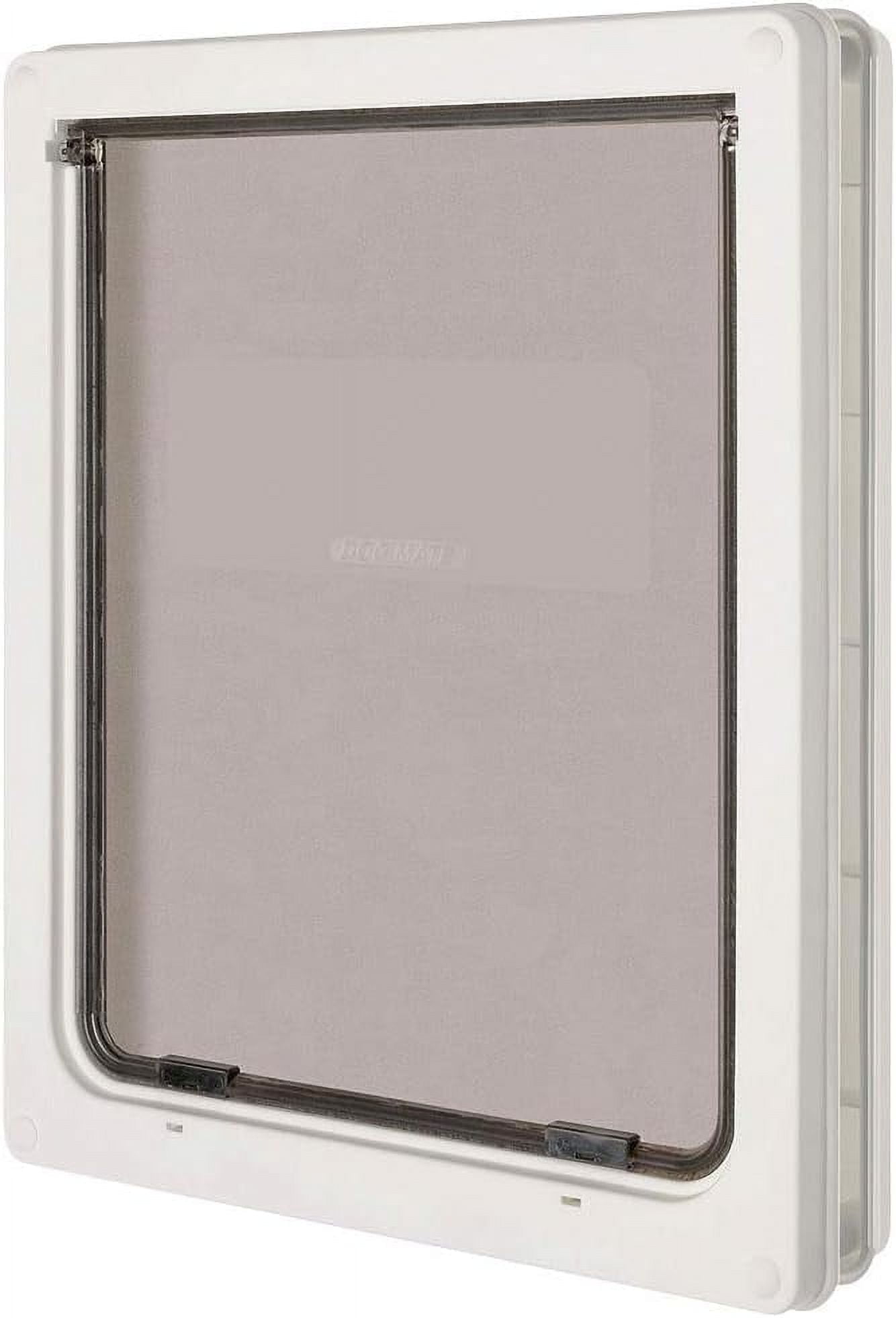 Dog Mate PET XL Doggie Door, White, Secure Locking Panel, Magnetic ...