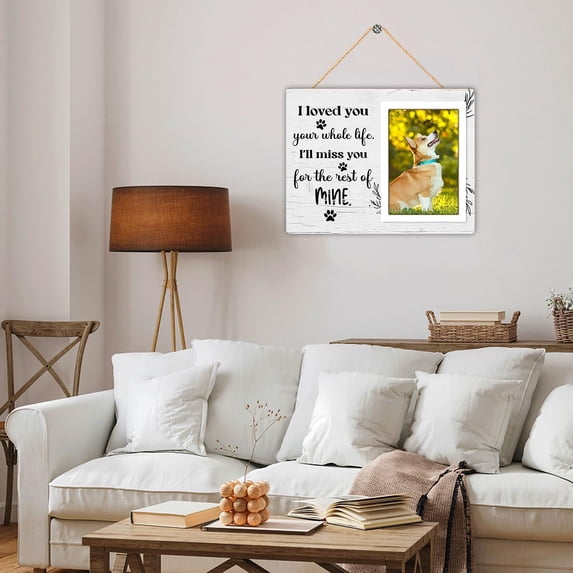 Dog Memorial Picture Frame - Pet Loss Gift - I Love You Your Whole Life ...