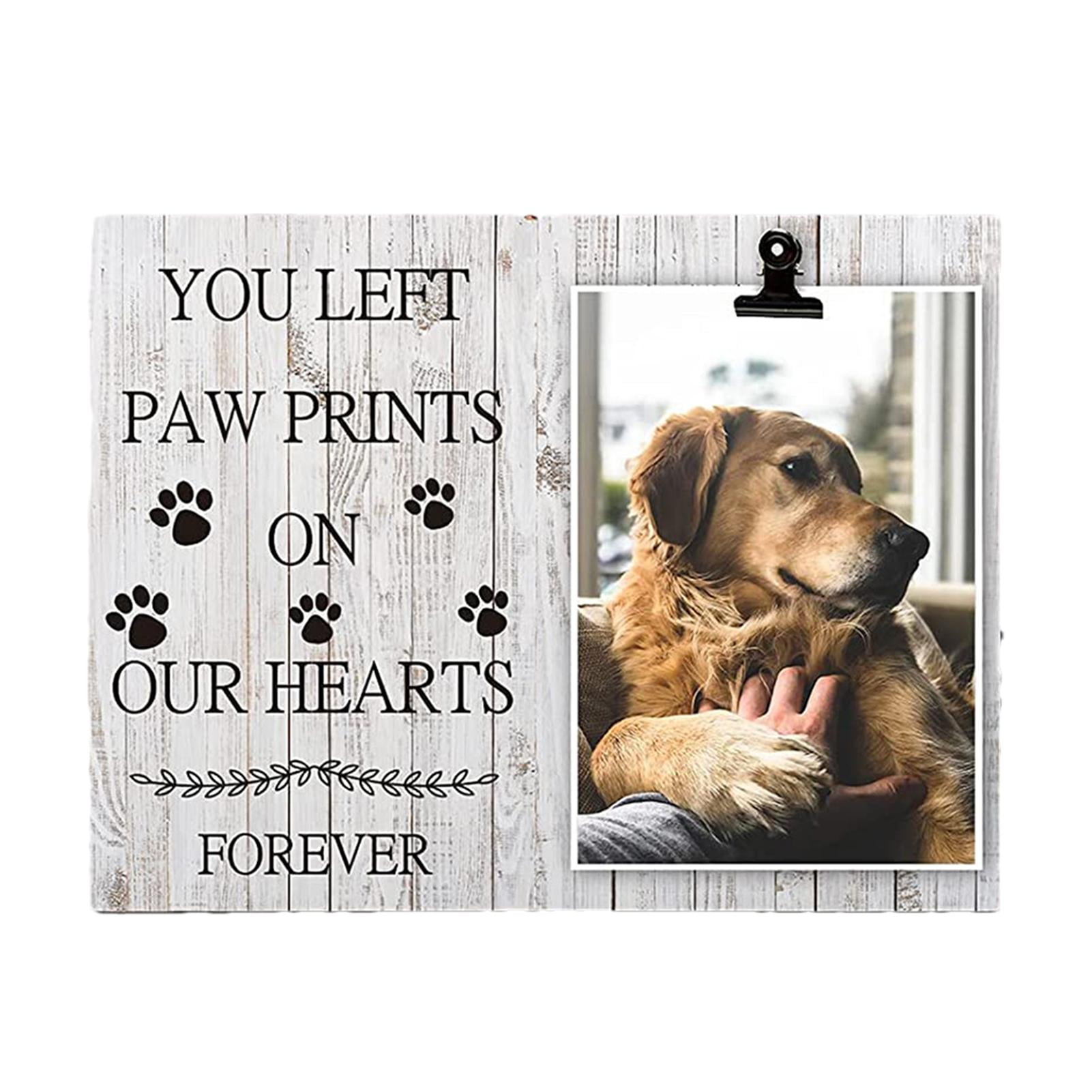 Dog Memorial Picture Frame, Wooden Dog Memorial Picture Frames for Dogs ...