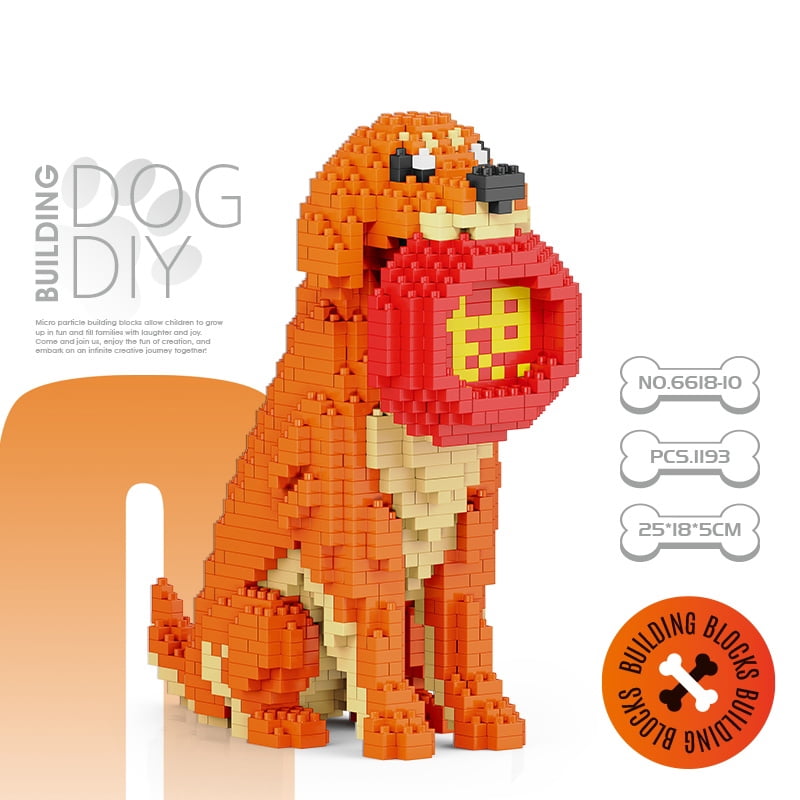 Dog Model Mini Building Block Toys Set for Kid Boy Girls Adult Beginner ...