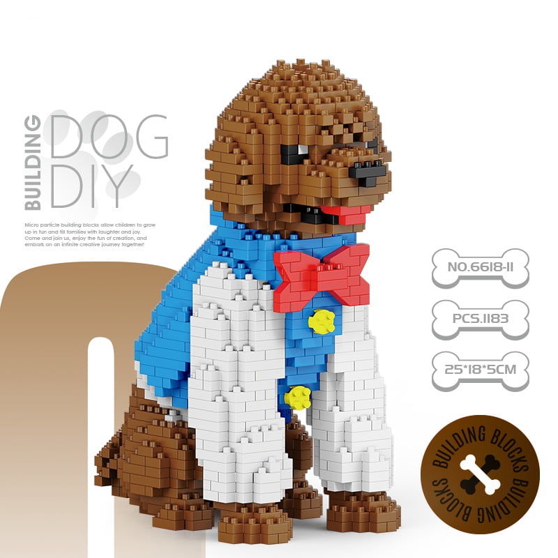Dog Model Mini Building Block Toys Set for Kid Boy Girls Adult Beginner ...