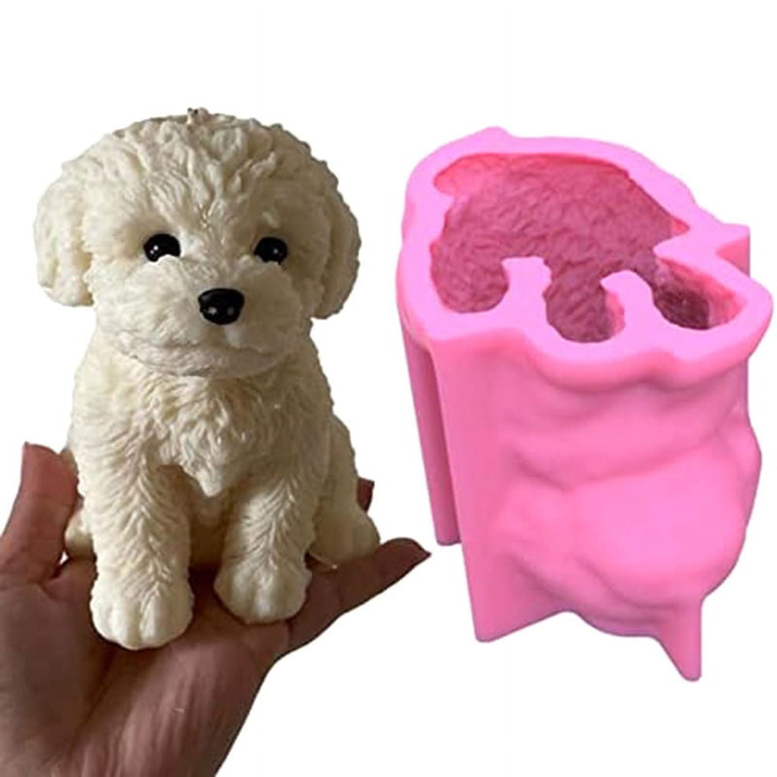 Dog Mold,3D Silicone Candle Mold Cute Puppy Soap Handmade , DIY Home ...