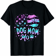 Dog Mom America Flag Color Graphic Crew Neck Short Sleeve T-Shirts (Men ...