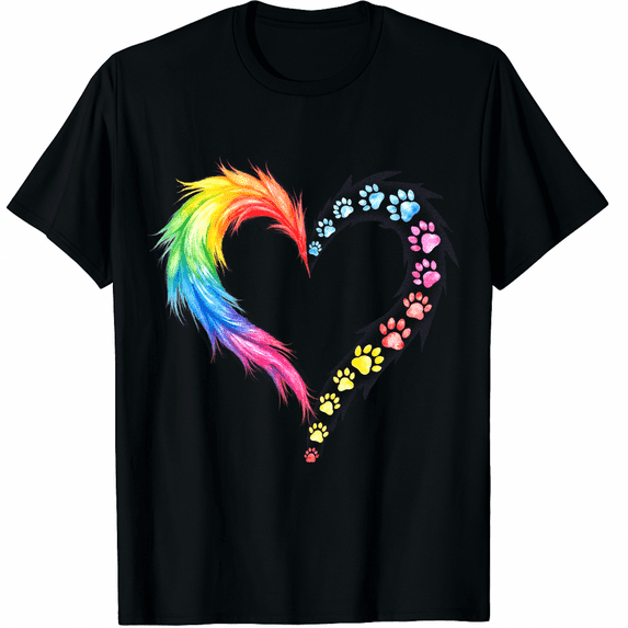 Dog Mom Dad Puppy Love Dogs Paw Print Heart Tie Dye Design Graphic Crew ...