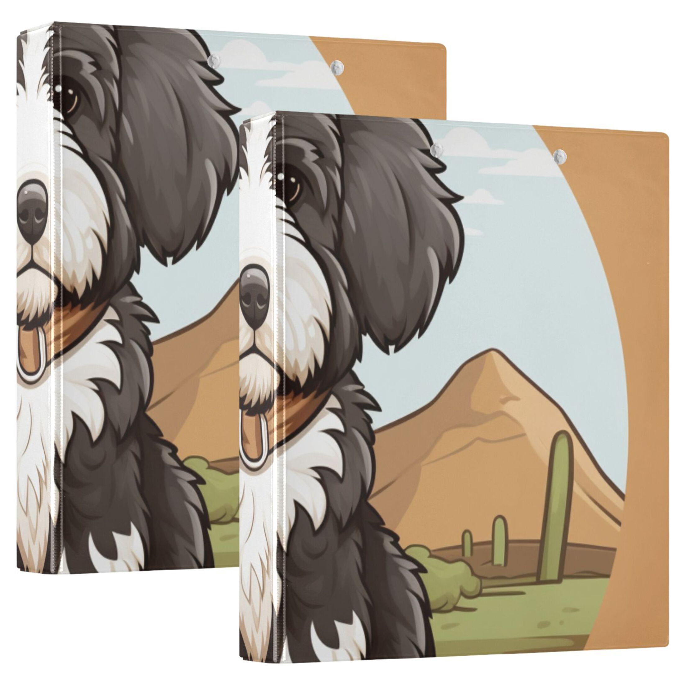Dog Mountains Hat 3 Ring Binders 1.5 inch Hardcover File Folders with ...