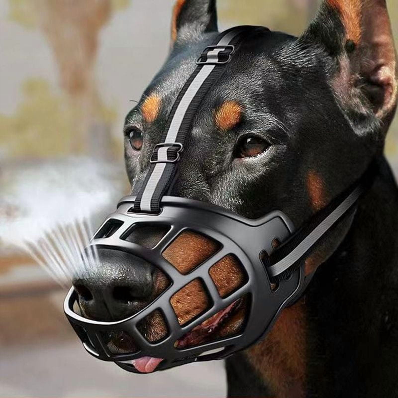 Dog Muzzle Basket Type, Secure No-Bite Mouth Cover for Training Walking ...
