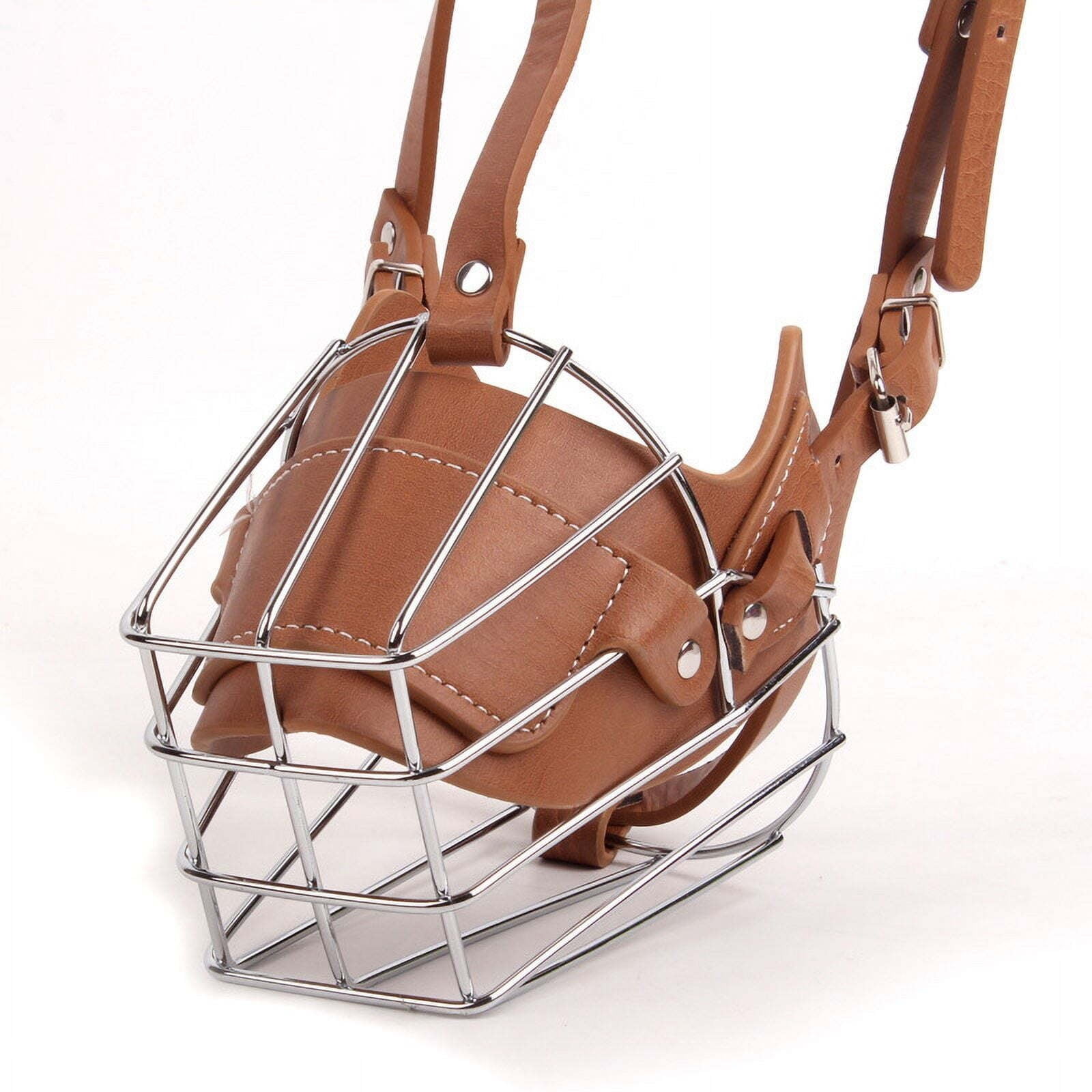 Dog Muzzle, Prevents Chewing and Biting, Metal Mask Basket allows ...