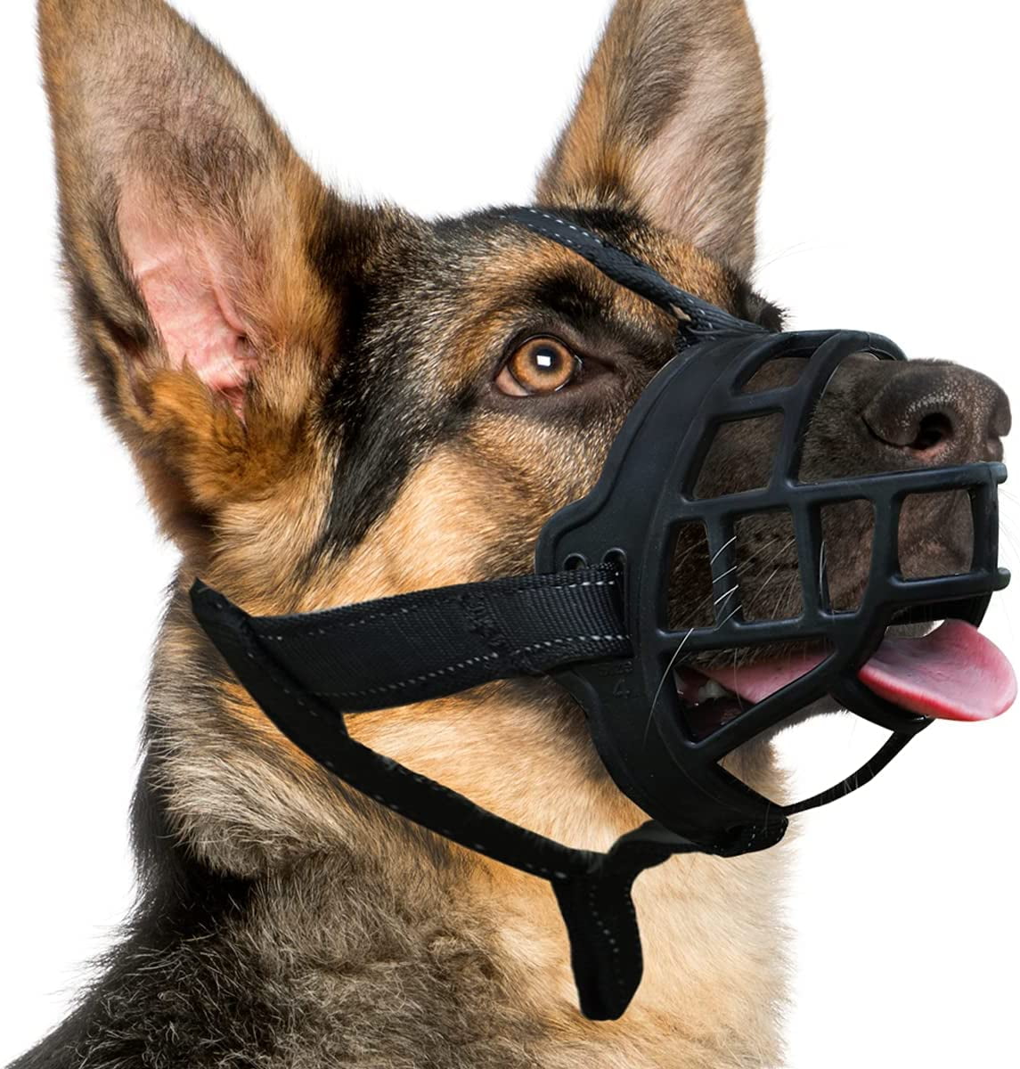Dog Muzzle, Silicone Basket Muzzle for Small Medium Large Dogs, Soft ...