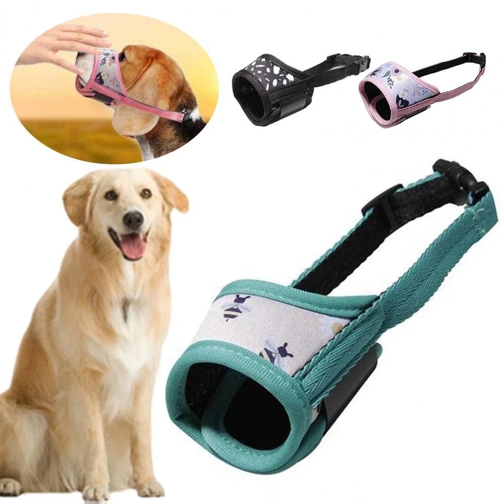 Dog Muzzle Soft Air Mesh Muzzle for Dogs, Adjustable Pet Muzzle for ...