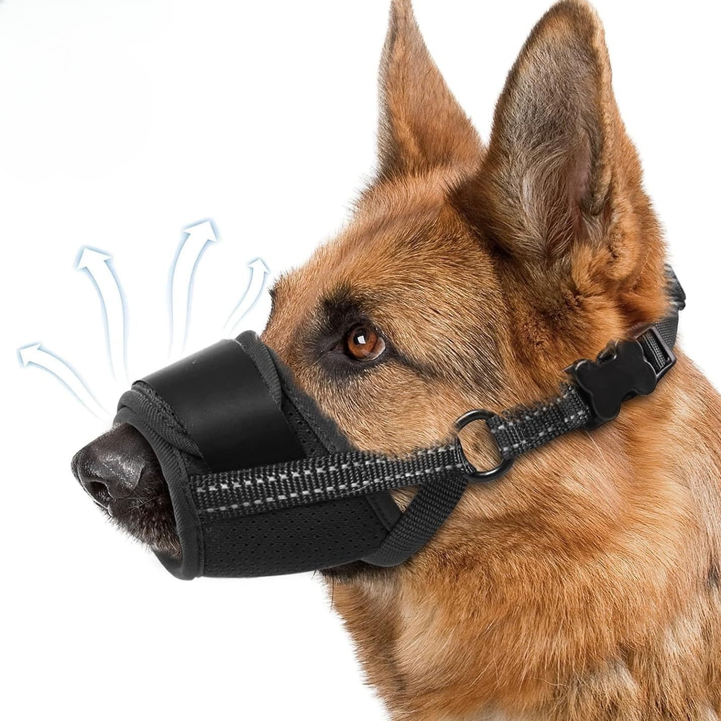 Dog Muzzle, Soft No Barking Adjustable Mesh Muzzles for Small Dogs Anti ...