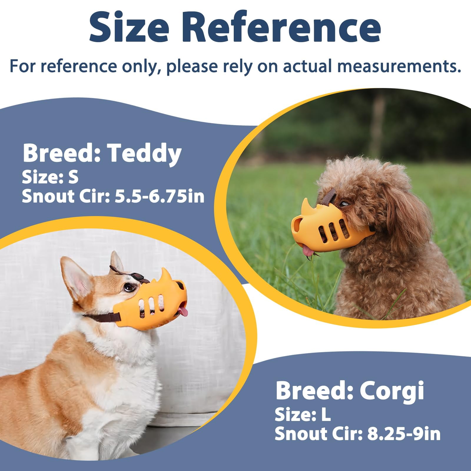 Dog Muzzle Soft Basket Muzzle for Small Medium Sized Dogs Poodle Dachshund Breathable Silicone ...