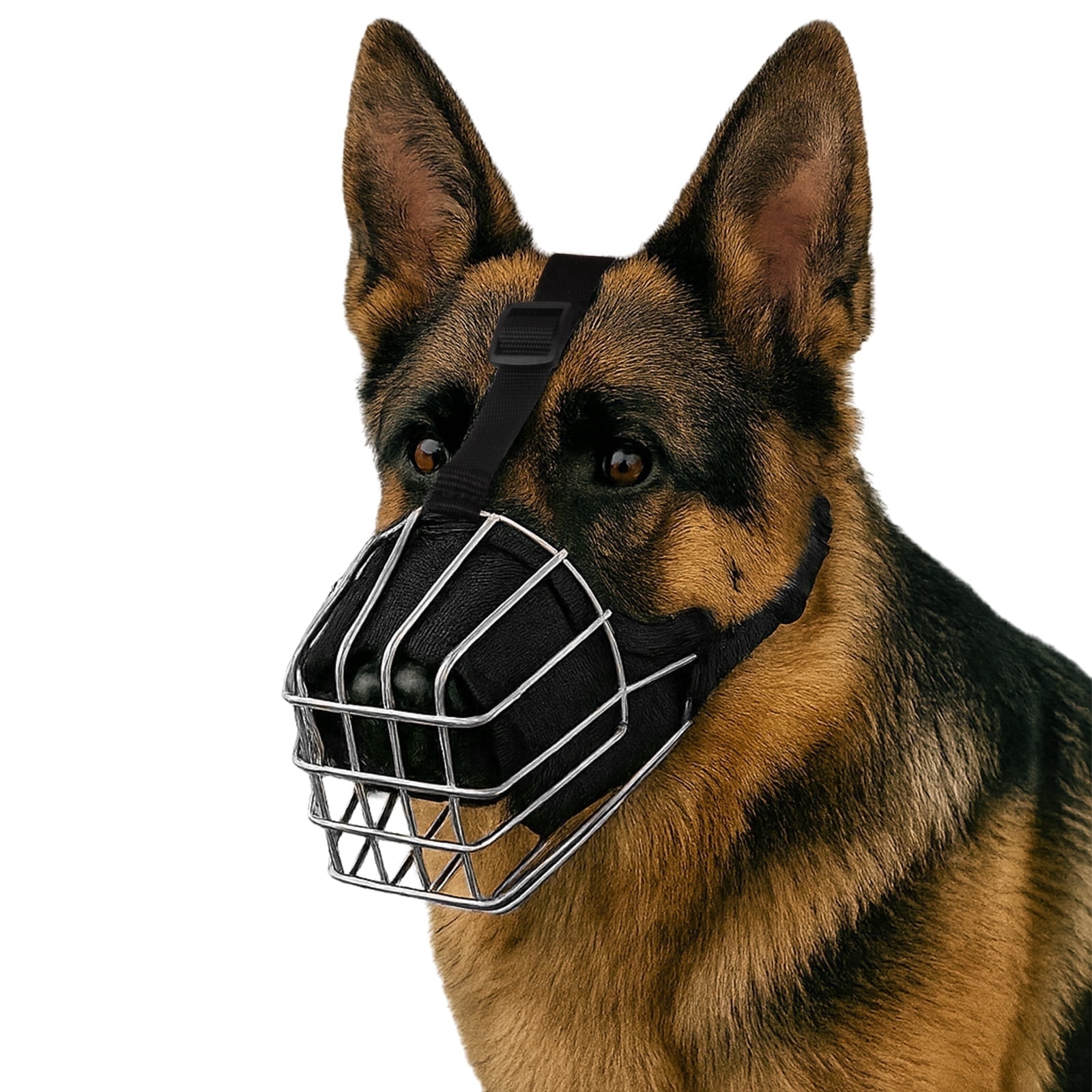 Dog Muzzle Wire Basket Metal Mask for Medium and Large Dogs, Breathable ...