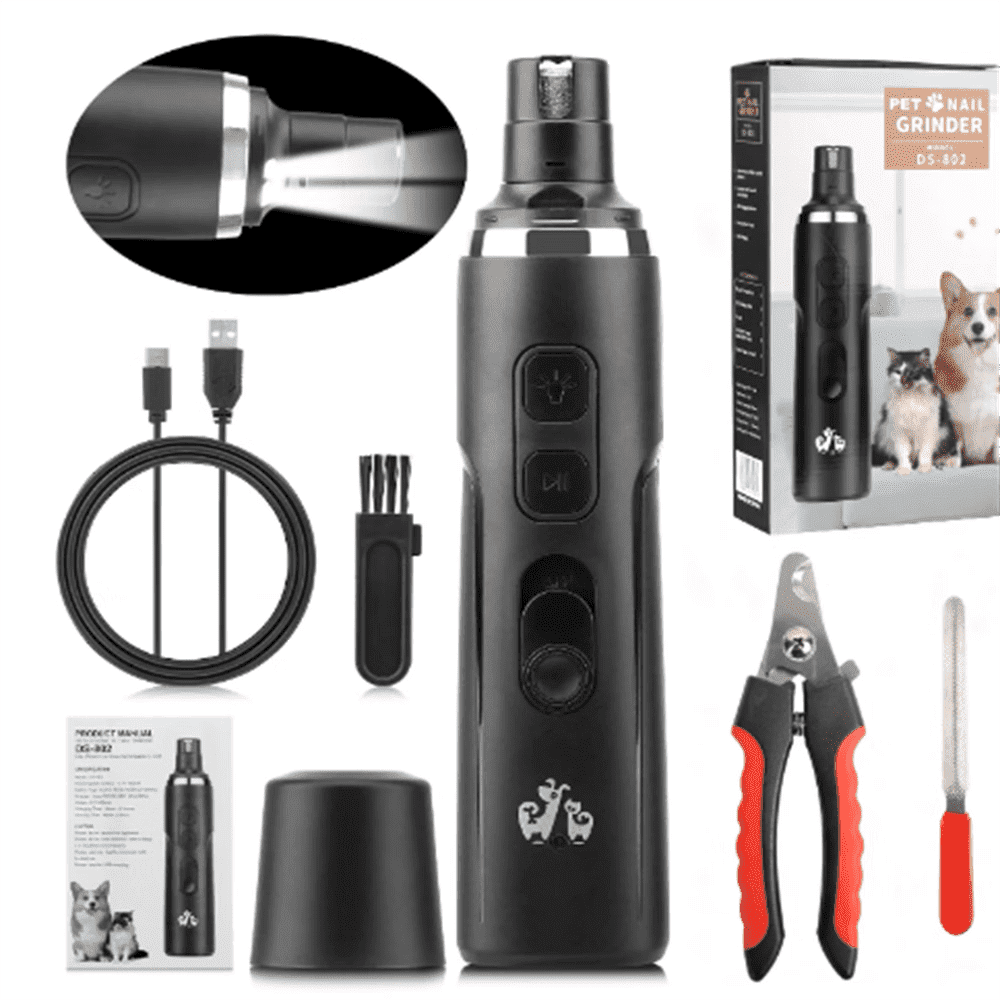 Dog Nail Grinder, Dog Nail Trimmers and Clippers Kit, Super Quiet ...