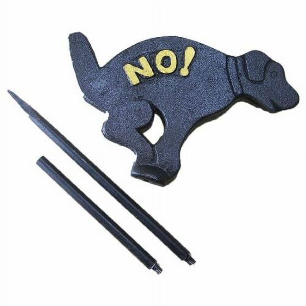 Dog No Poop Cast Iron Yard Sign REVERSABLE Left or Right 23" Tall ...