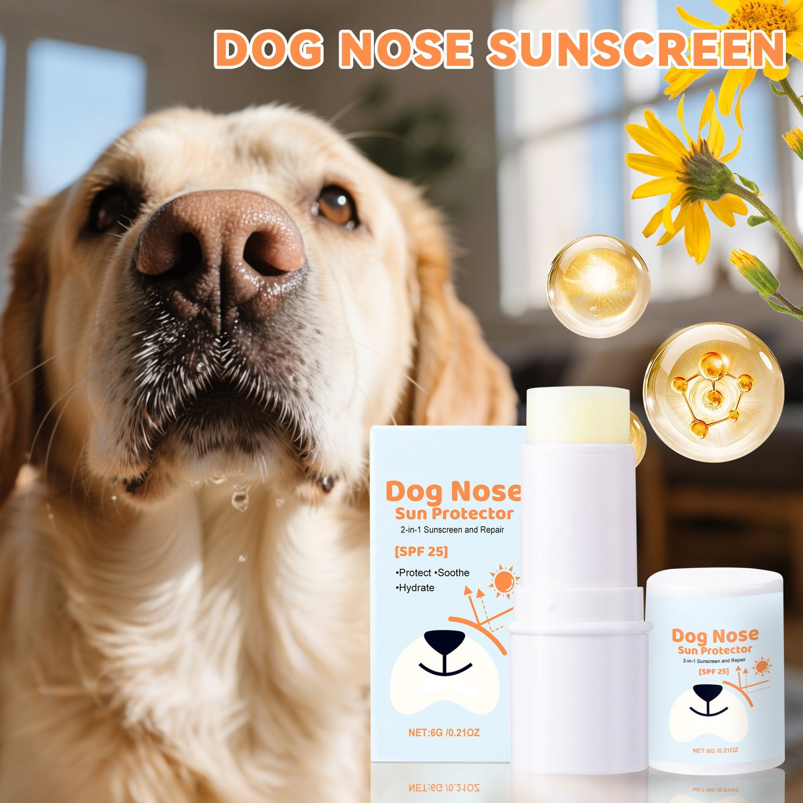 Dog Nose Sunscreen, Pet Sun Protection Cream For Dogs, Moisturizes ...