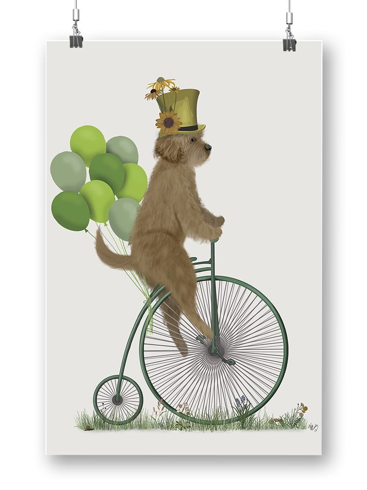 Dog On A Unicycle Poster - Fab Funky Designs, - Walmart.com