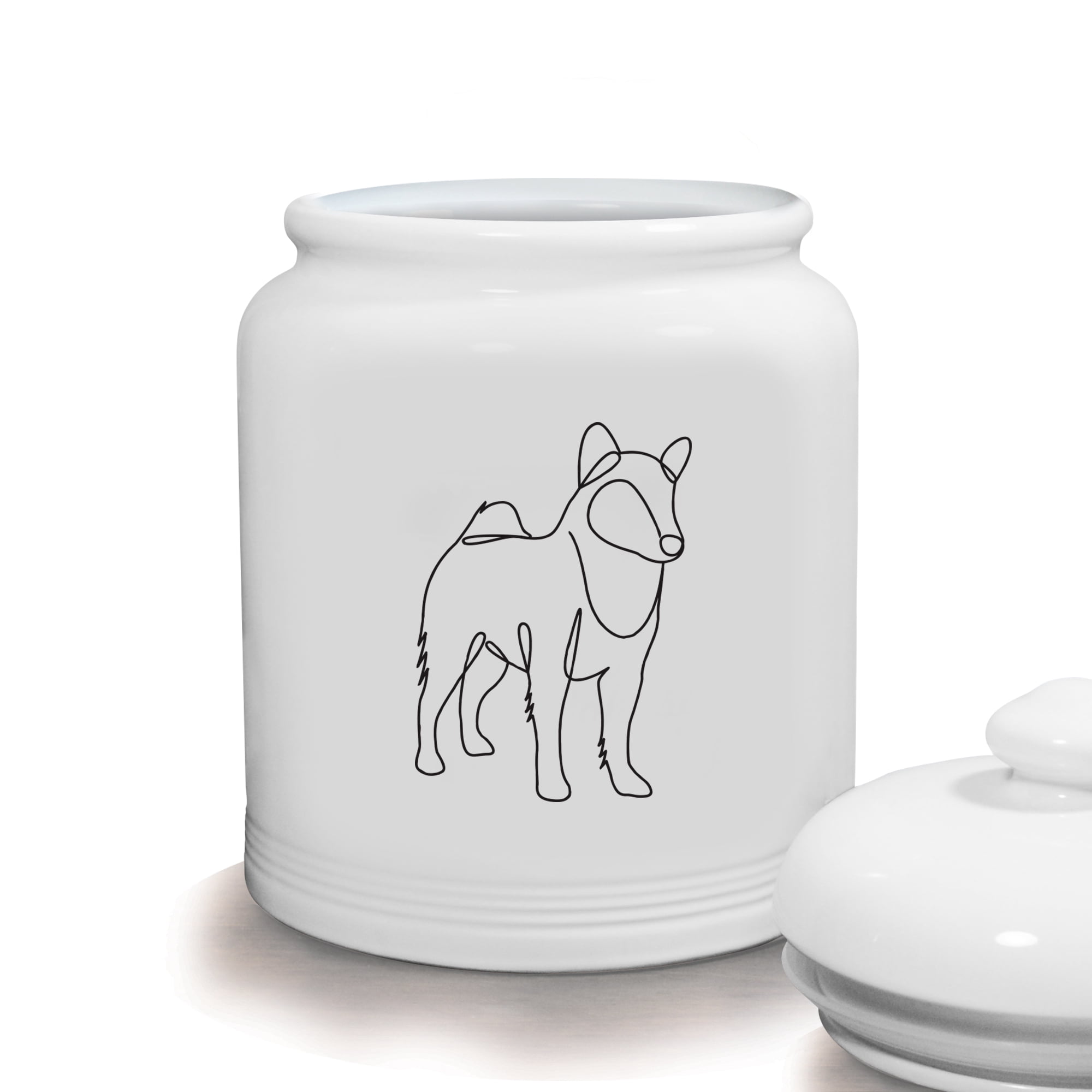 Dog Outline Treat Jar – Pet Cookie Jar with Lid - Walmart.com