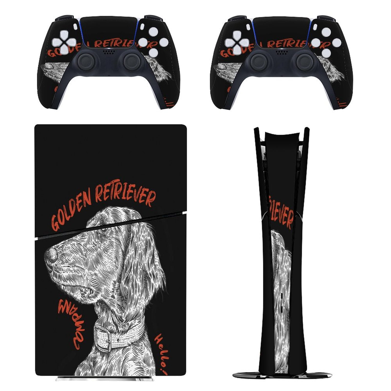 Dog Painting PS5/PS5 Slim Digital Disc Skin Sticker For Console And ...
