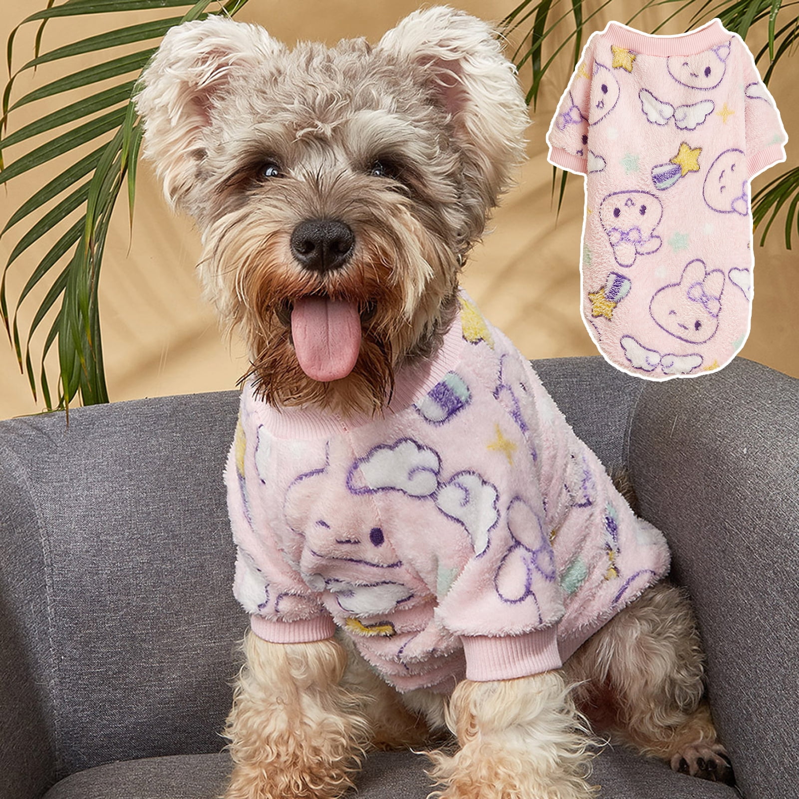 Dog Pajamas Medium Sized Dog Onesie Flannel Puppy Pjs Winter Warm Pet ...