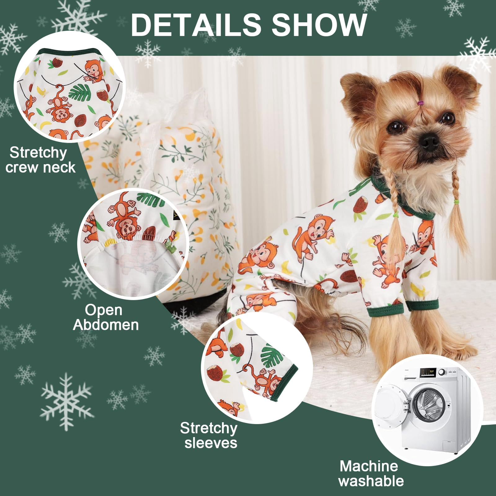 Dog Pajamas Pjs Spring Summer Dog Clothes for Small Dogs Girl Boy, Soft ...