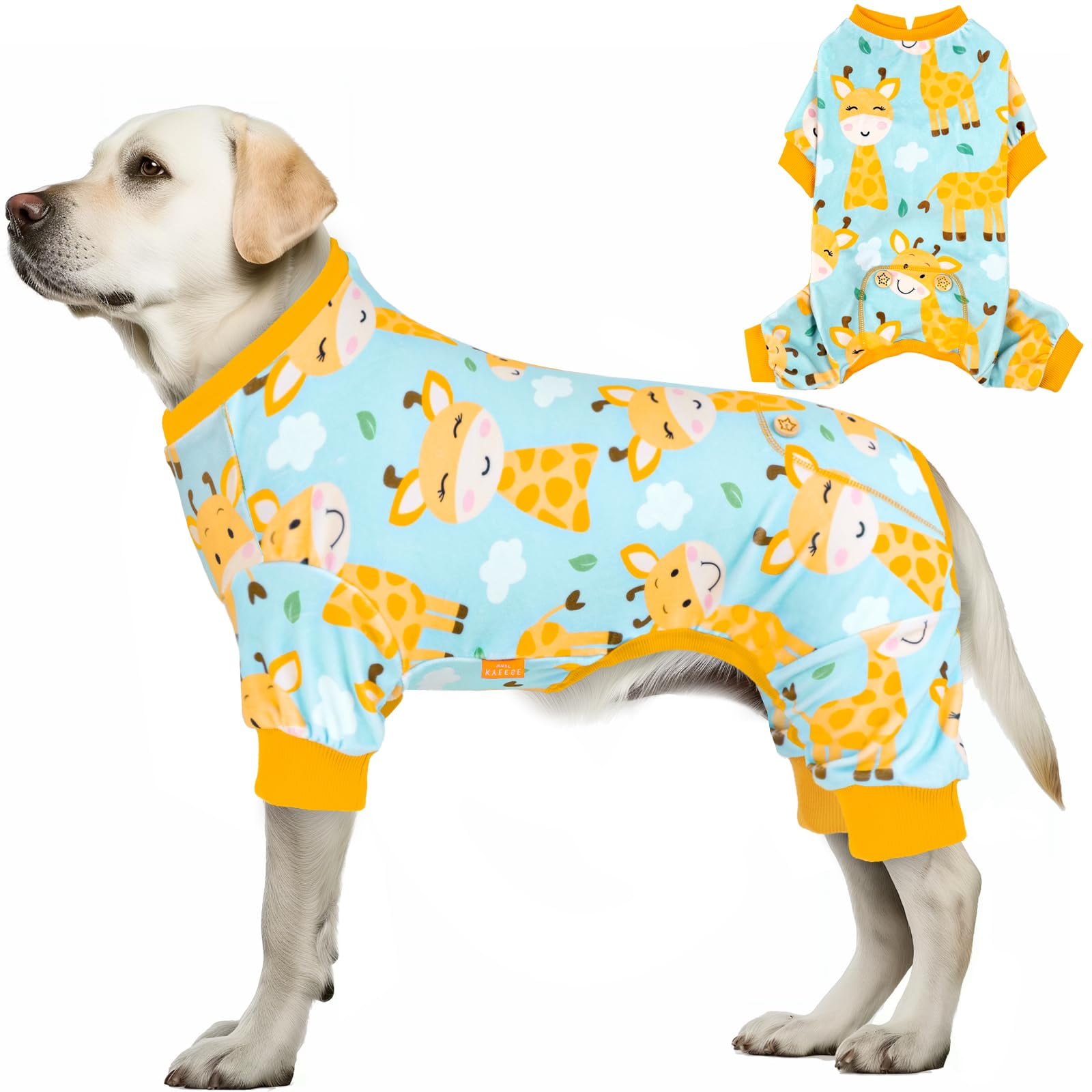 Dog Pajamas Soft Pet Clothes Giraffe Dog Pjs Pet Onesie Stretchy Comfy ...
