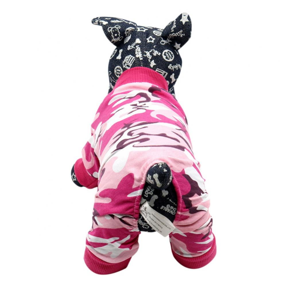 Dog Pajamas for Small Dog Boy Girl Camo Flannel Puppy Pjs Fleece Dog ...