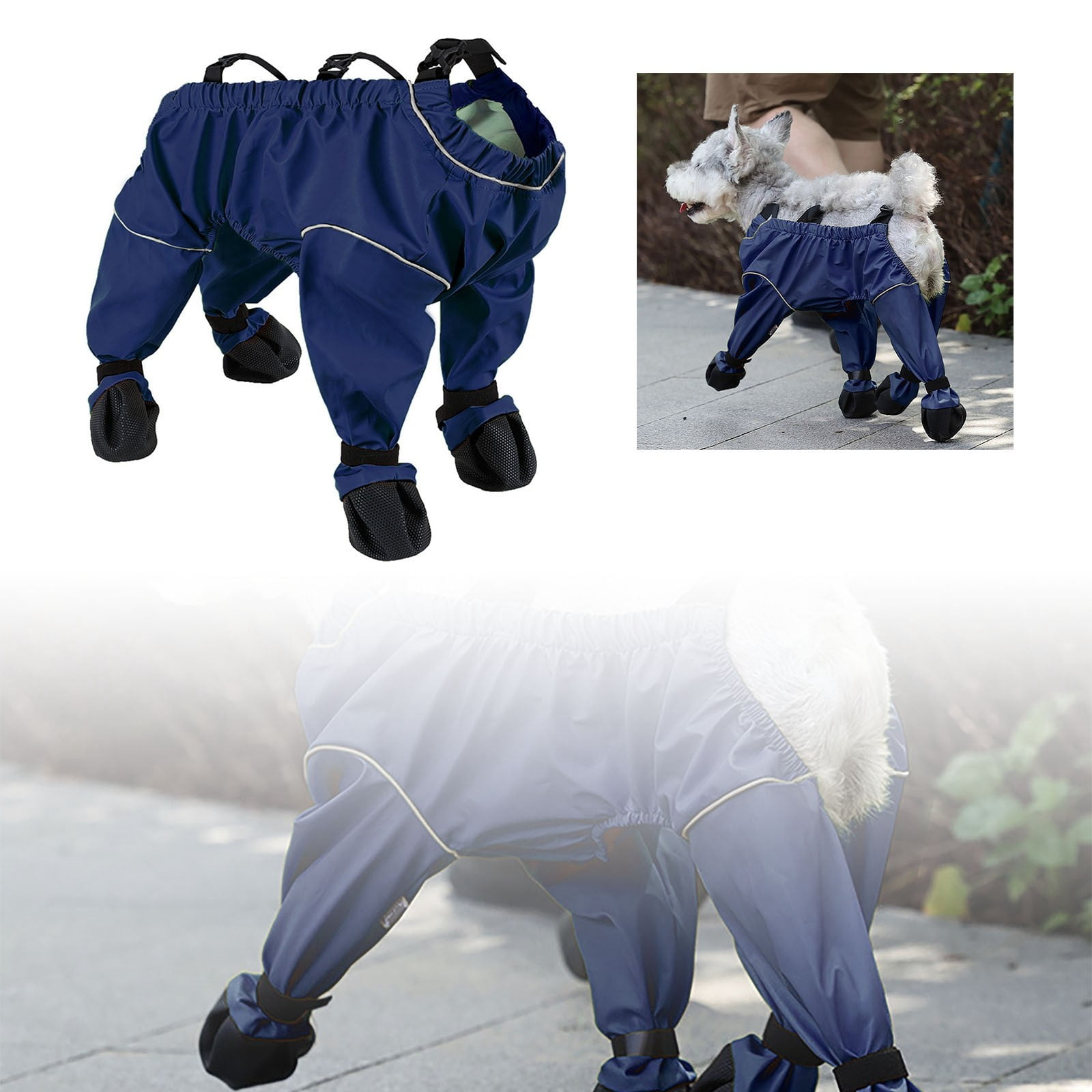 Dog Pants with Suspenders Pet Shoes Leggings Adjustable Suspender Boots ...