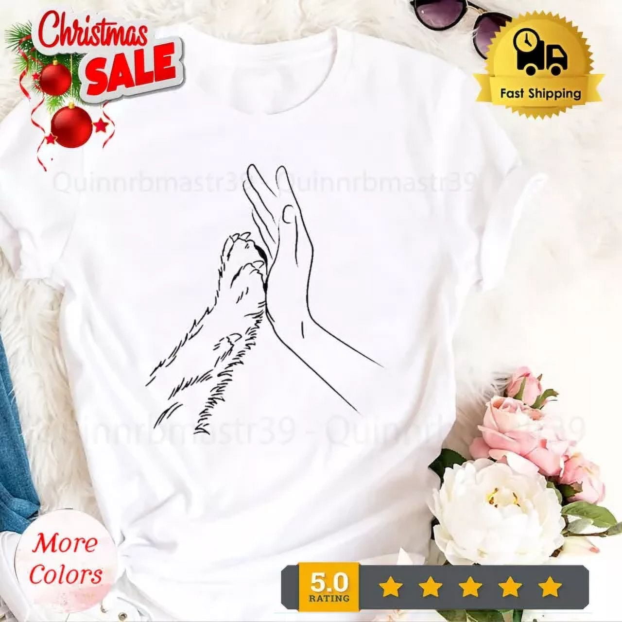 Dog Paw And Hand Girl Shirt, Dog Parents Shirt, Dog Lovers Shirt, Gift ...