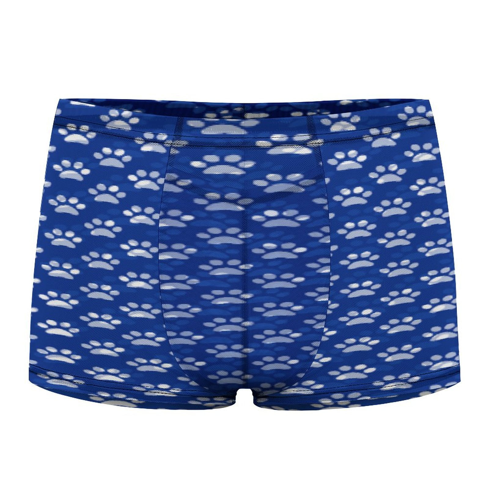 Dog Paw Blue Men's Mesh Boxer Briefs Cooling Breathable Sports ...
