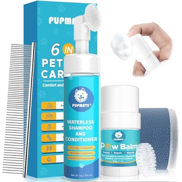 Dog Paw Care Kit | No-Rinse Paw Cleaner & Soothing Paw Balm | Gentle ...
