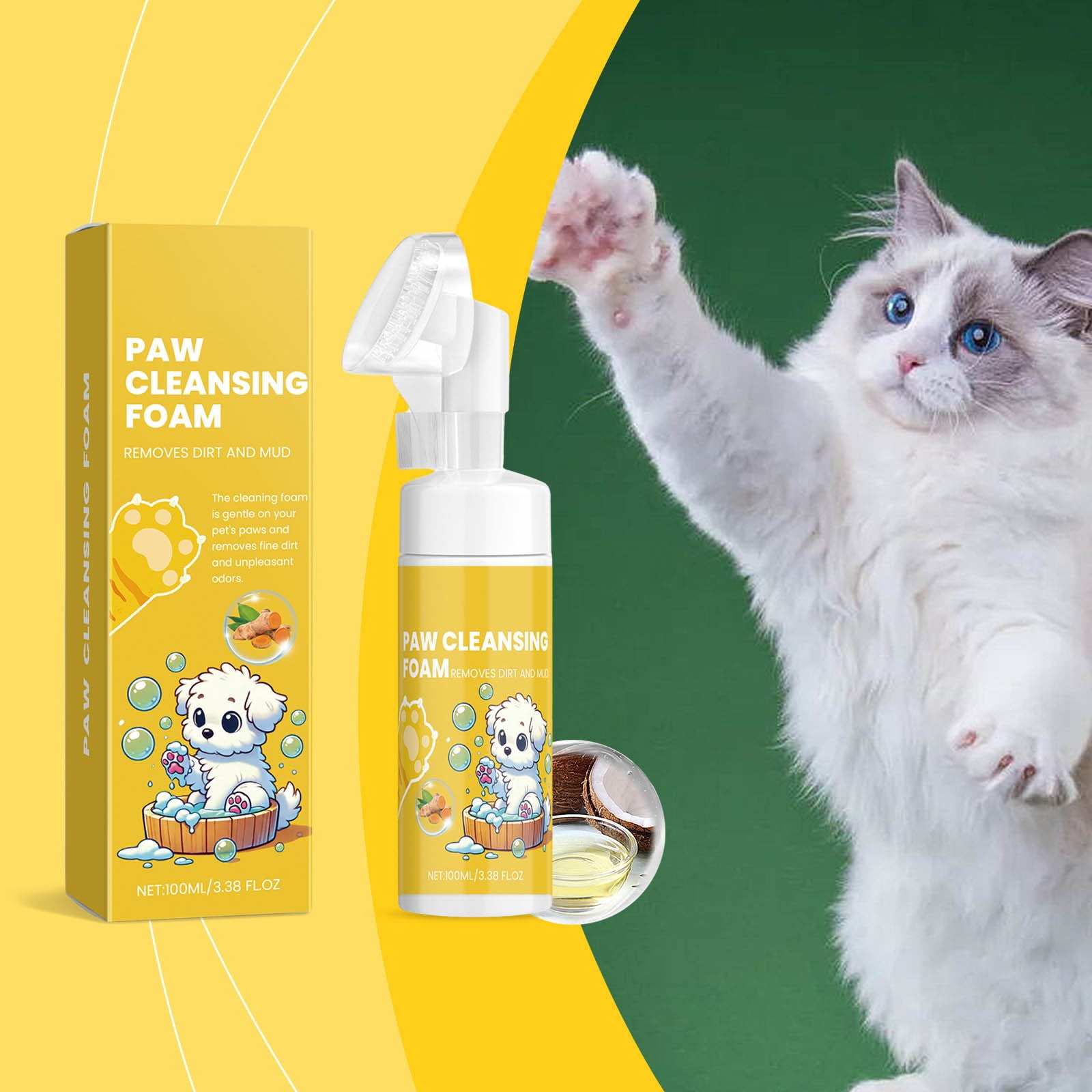 Dog Paw Cleaner and Balm Kit, Pet Paw Care Set with Moisturizing Balm ...