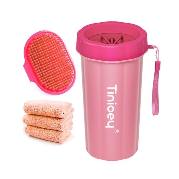 Dog Paw Cleaner for Large Dogs (with 3 Towels & Dog Bath Brush), Dog ...