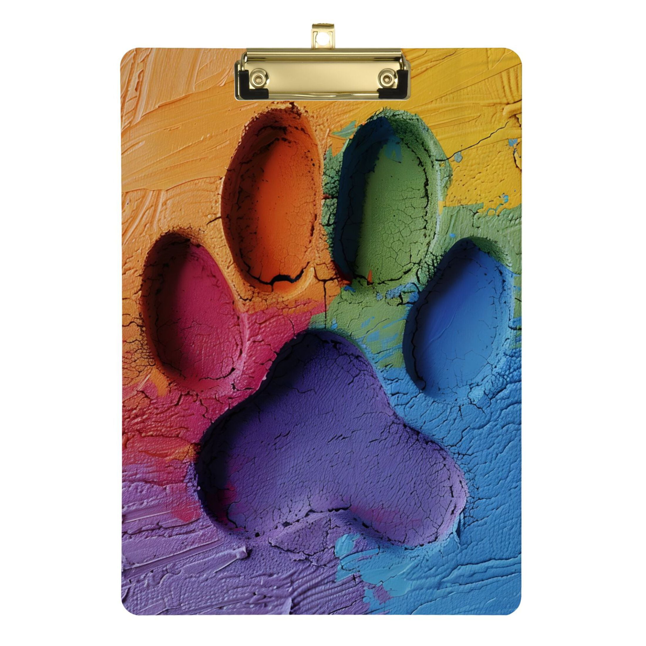 Dog Paw Colorful Acrylic Clipboards 12 x 9 Inch A4 Size with Low ...
