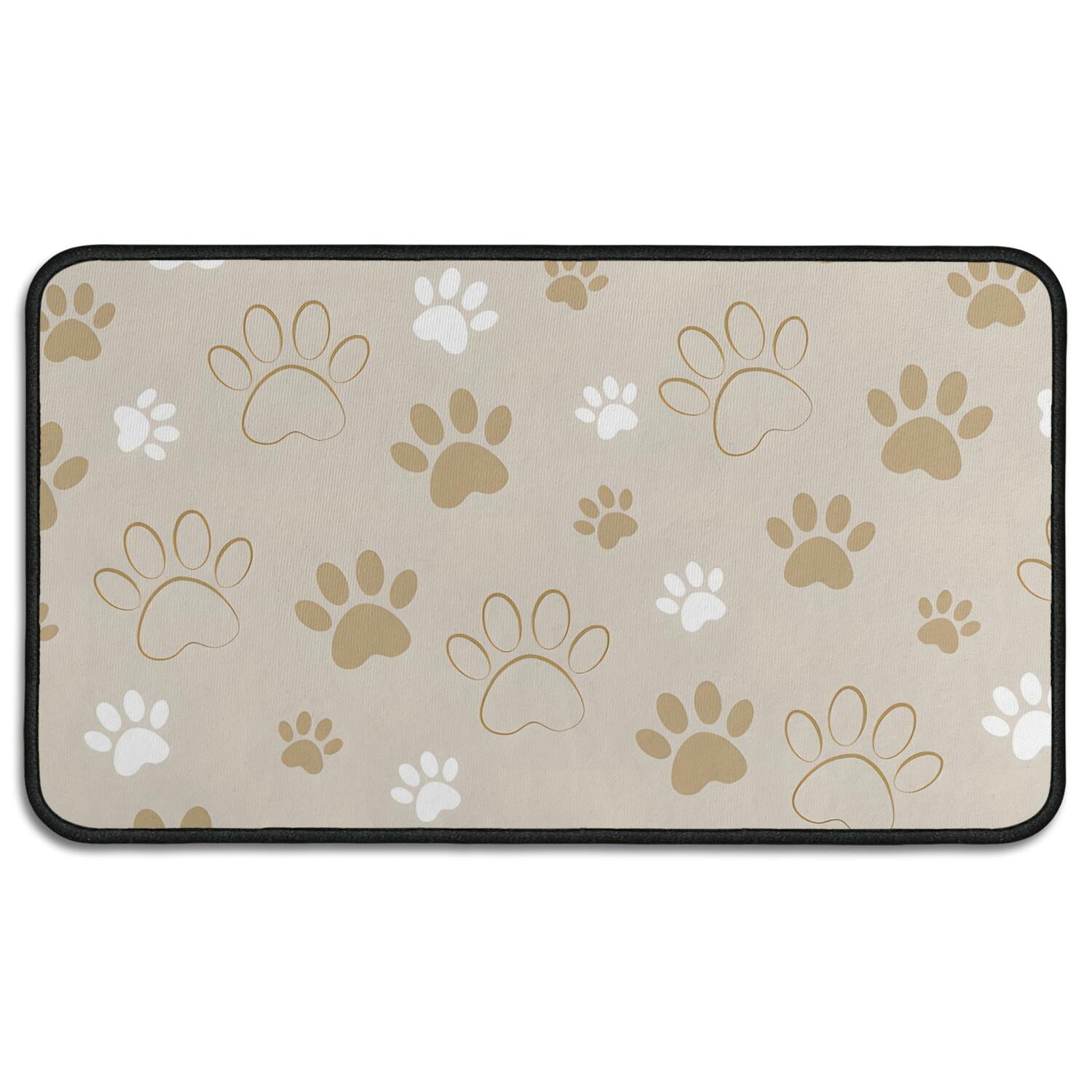 Dog Paw Footprint Door Rugs,Washable Non Slip Door Mats Indoor ...