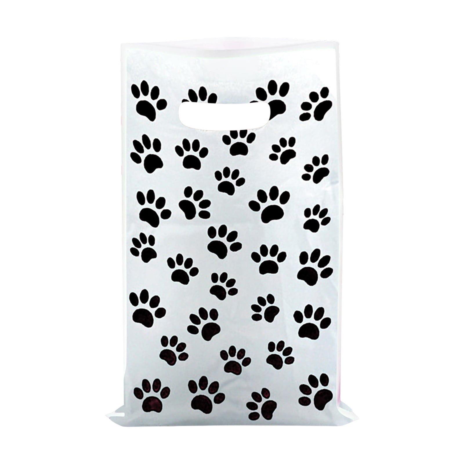 Dog Paw Gift Bags 10 pcs Bulk Pet Paw Puppy Print Plastic Treat Favor ...