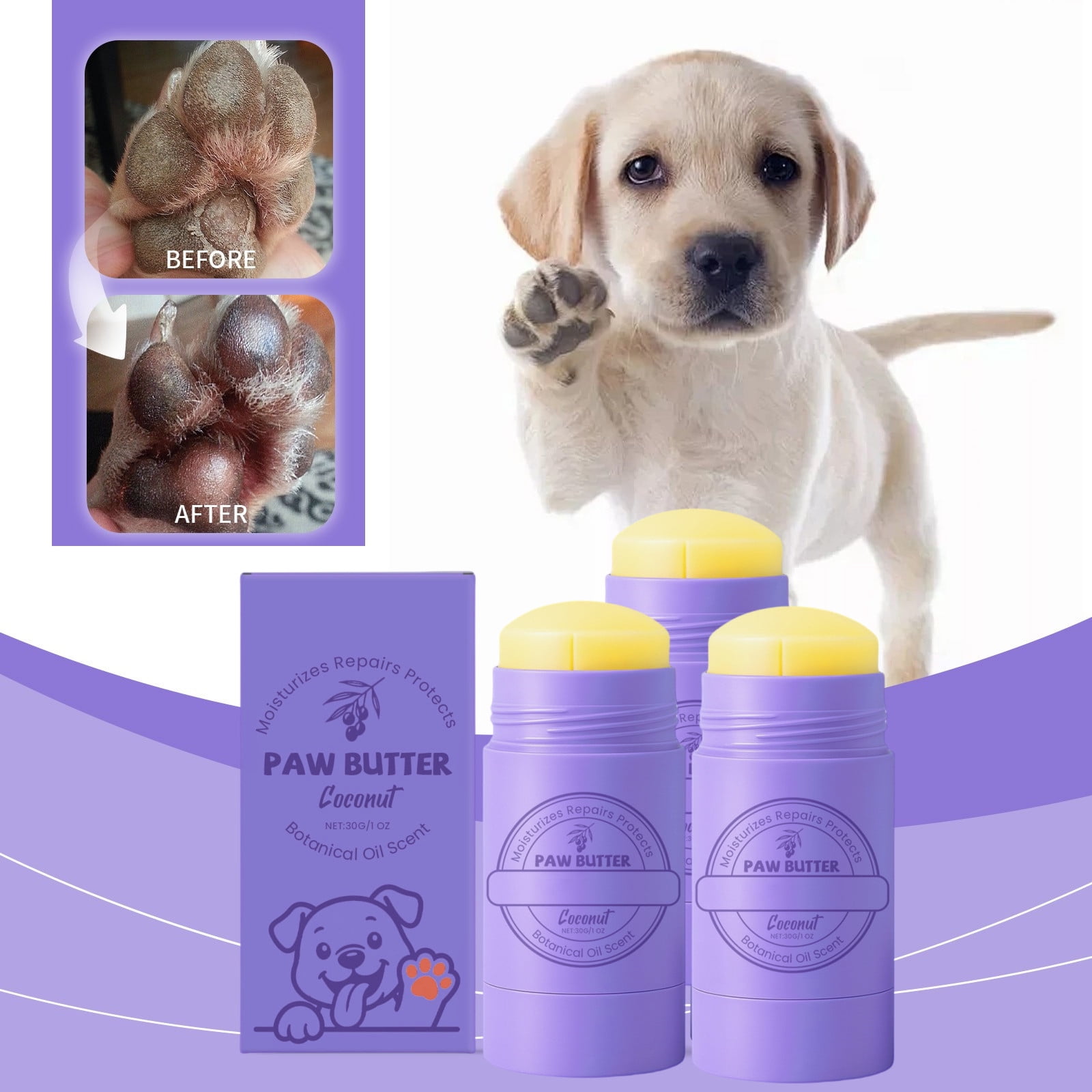 Dog Paw Moisturizer,Ultra-Healing Paw Wax,Heals, Repairs & Restores Dry ...
